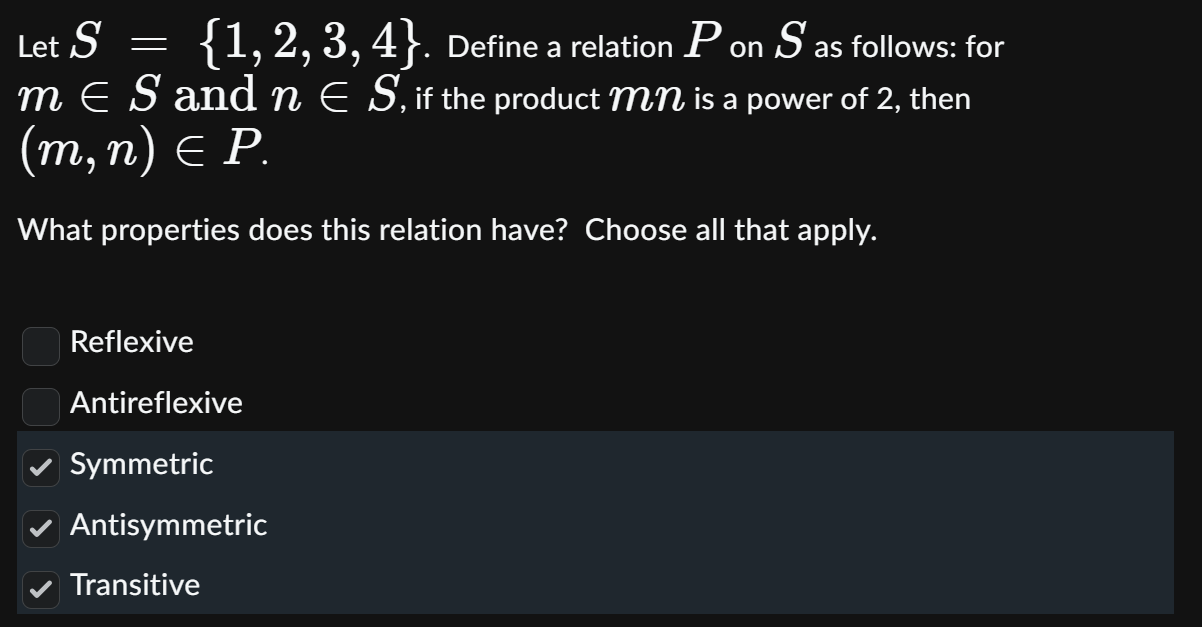 Solved Let S={1,2,3,4}. Define a relation P on S as follows: | Chegg.com Solved Let S={1,2,3,4}. Define a relation P on S as follows: | Chegg.com