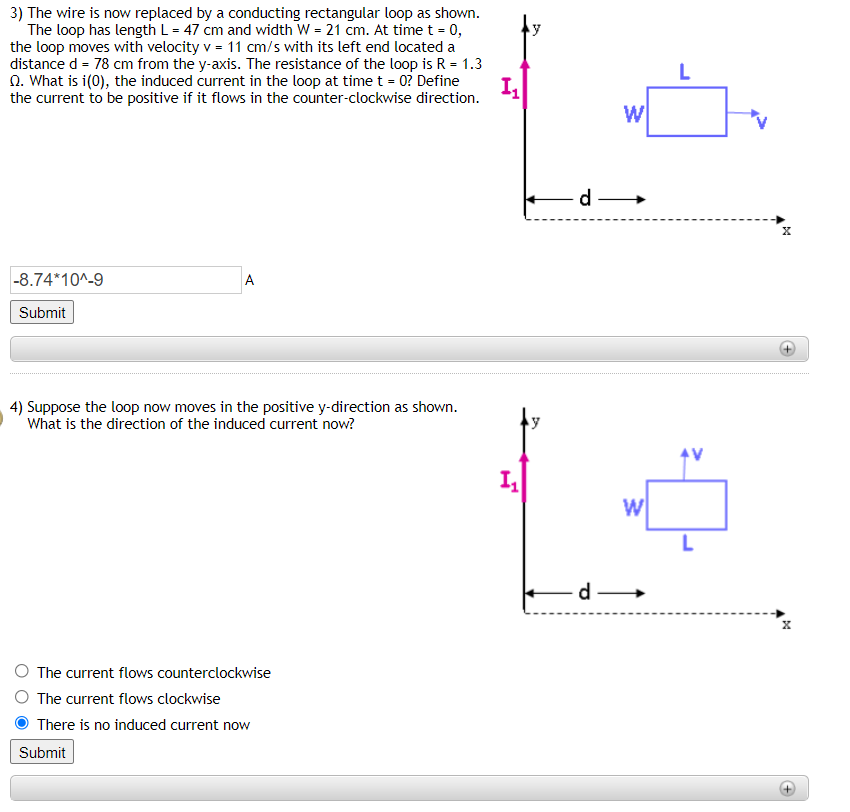 Solved Conducting Loop and Current-Carrying Wire 75 An | Chegg.com