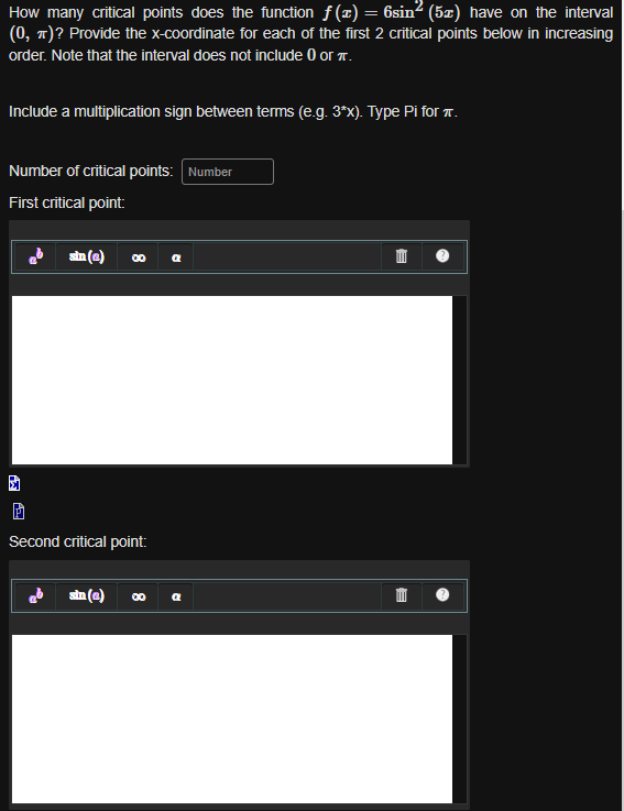 Solved How many critical points does the function | Chegg.com
