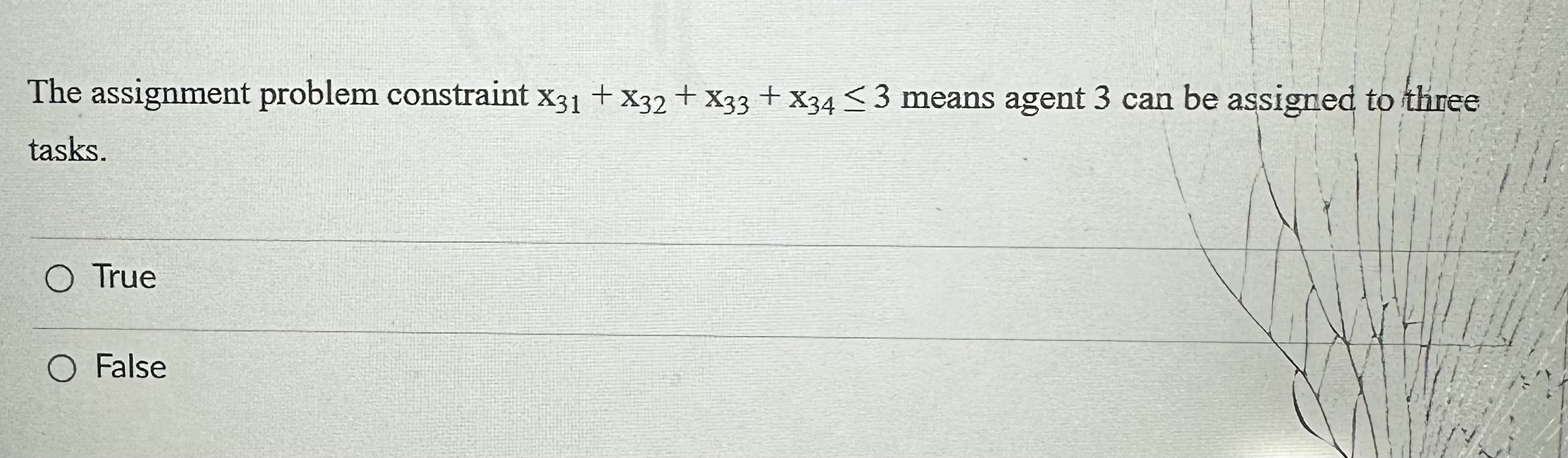 Solved The assignment problem constraint x31+x32+x33+x34≤3 | Chegg.com