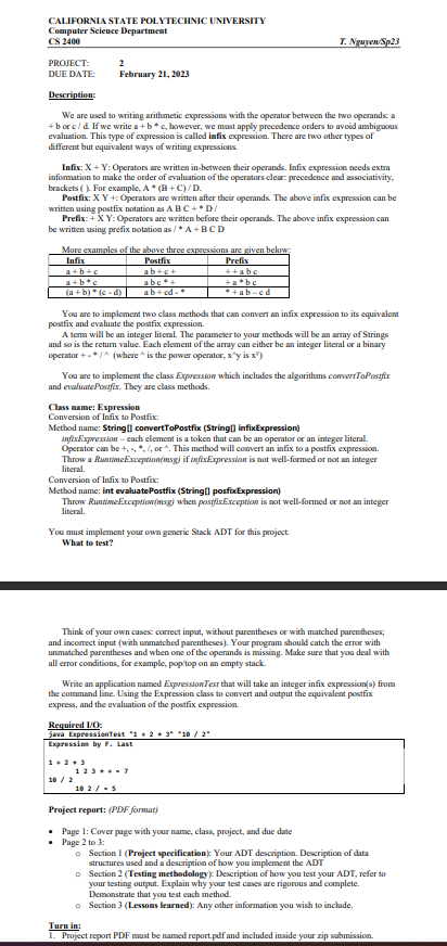 Solved IN JAVA. There will be four java source files: | Chegg.com