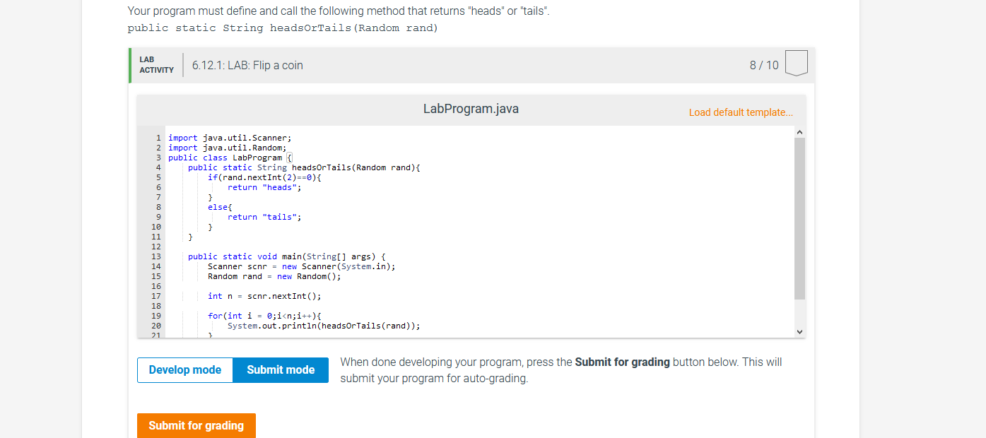 Solved 612 Lab Flip A Coin Write A Program That Simulat 