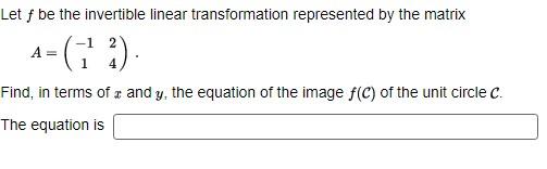 Solved Let f be the invertible linear transformation | Chegg.com