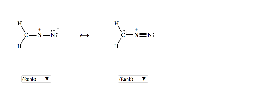 Solved Rank the resonance structures in each row of the | Chegg.com