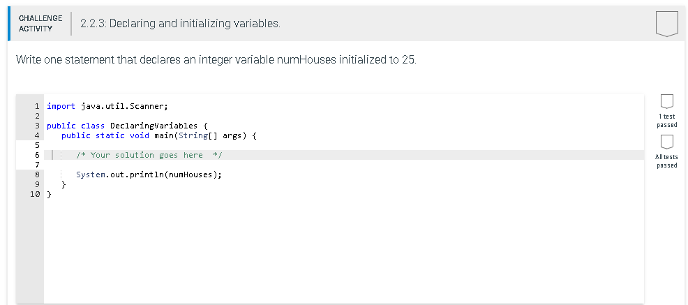 Solved: CHALLENGE ACTIVITY 2.2.3: Declaring And Initializi... | Chegg.com Solved: CHALLENGE ACTIVITY 2.2.3: Declaring And Initializi... | Chegg.com