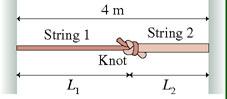 Solved String 1 in the figure has linear density 2.50 g/m | Chegg.com