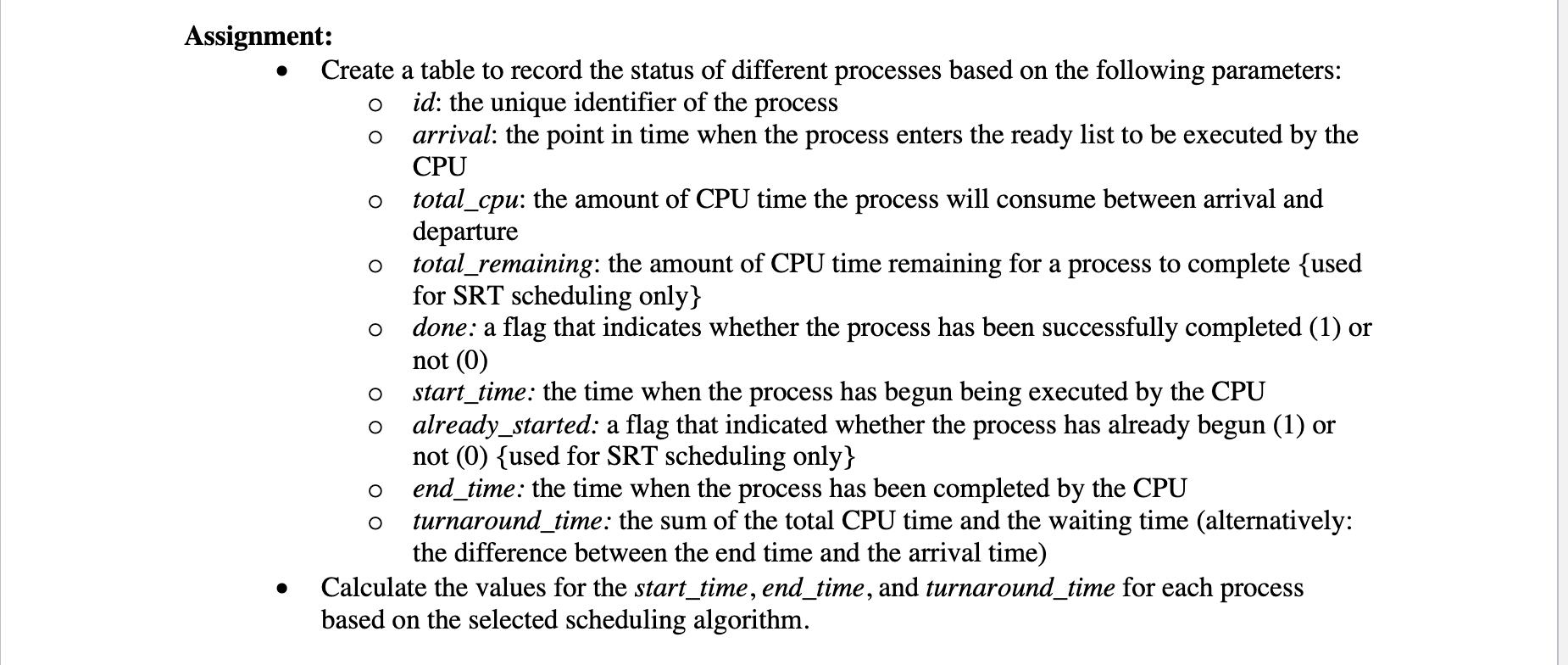 Solved Objective: To calculate the timing parameters of | Chegg.com