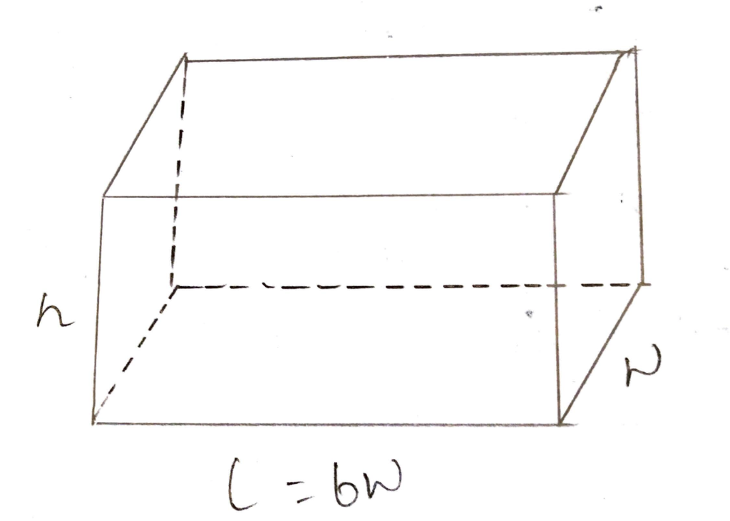 Solved We want to build a box whose base length is 15 times | Chegg.com