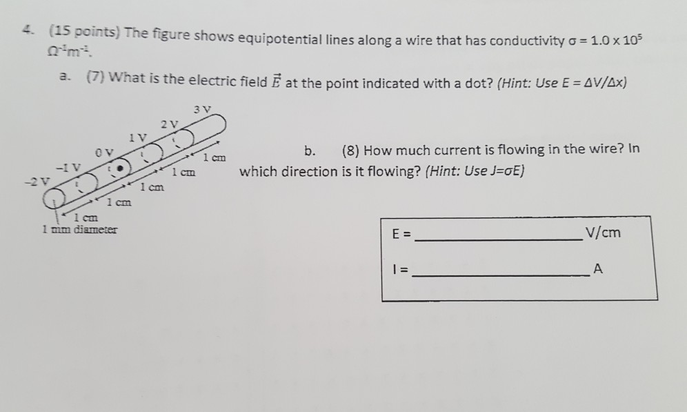 Solved 4. (15 points ) The figure shows equipotential lines | Chegg.com