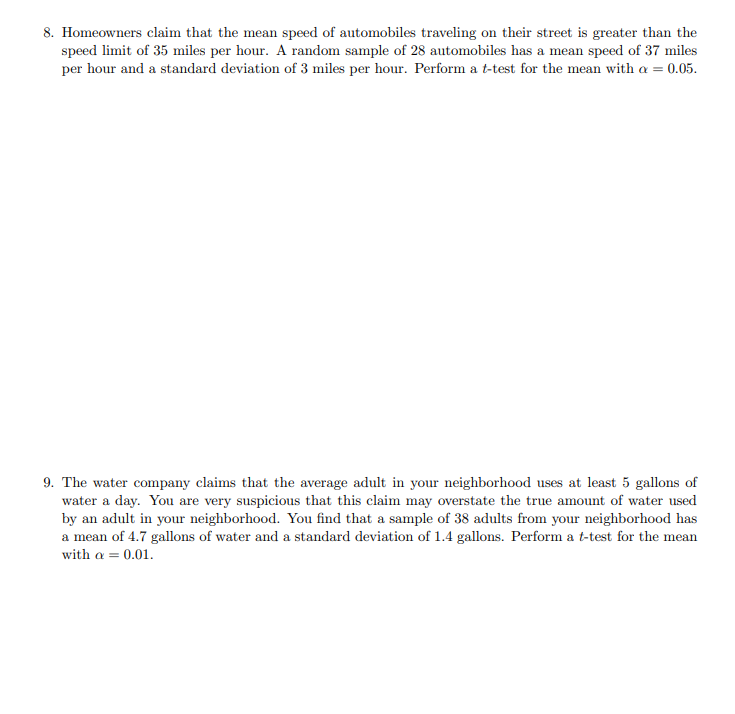 Solved 1. Fill in the missing hypothesis. (1) H0:Ha:μ