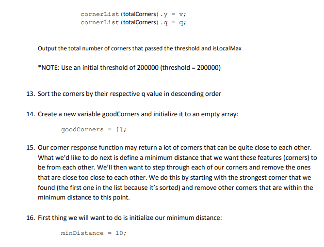 Computer Vision Lab Harris Corner Detection Csci 380