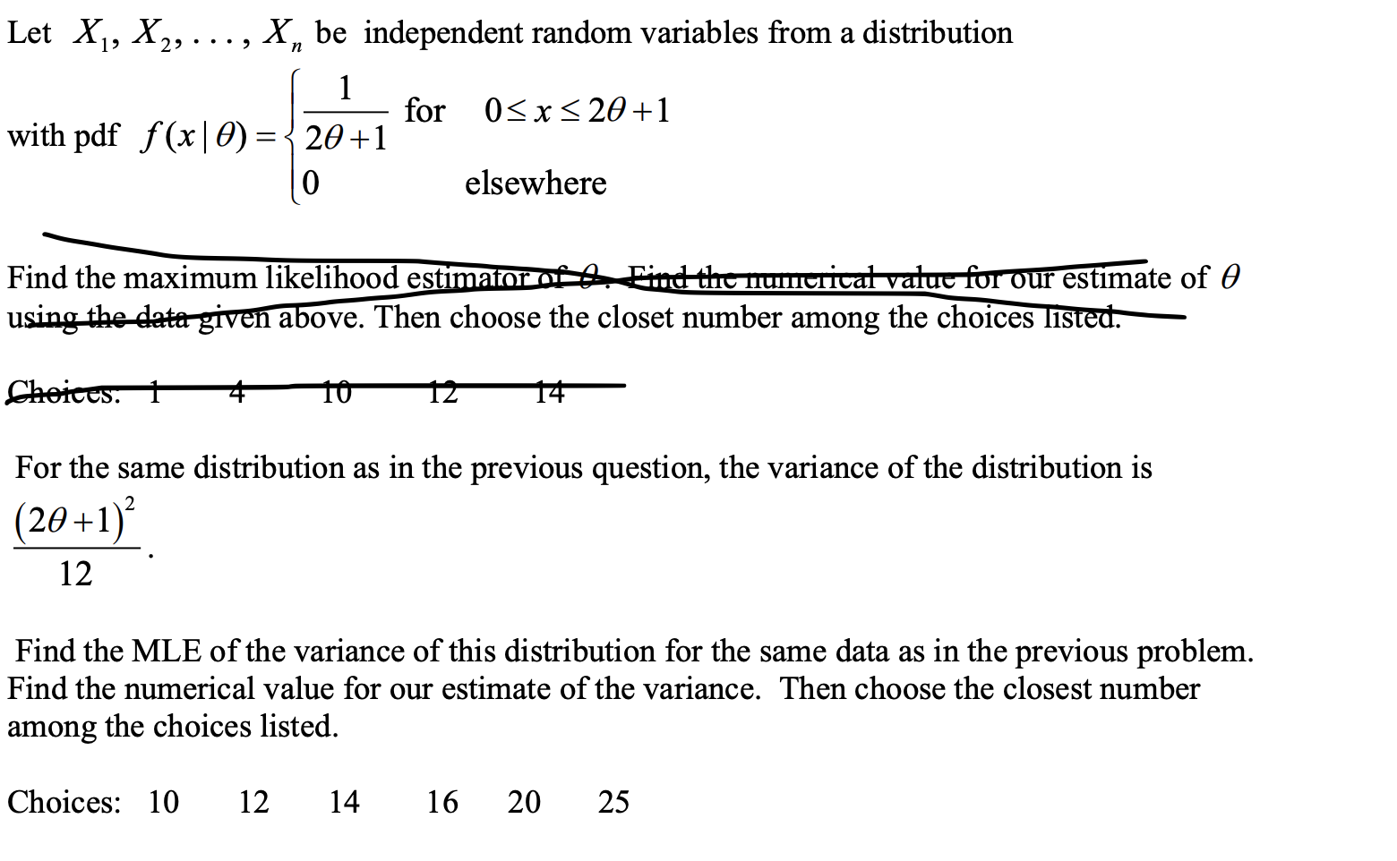 Solved Let X1,X2,…,Xn be independent random variables from a | Chegg.com