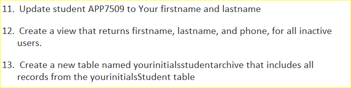 Solved Zip Student ID - First Name APP7509 Student + BAR7544 | Chegg.com