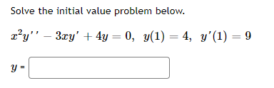 Solved Solve the initial value problem below. | Chegg.com