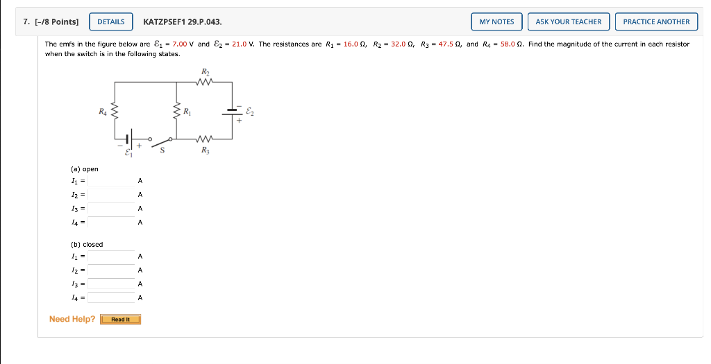 Solved 7. [-18 Points) DETAILS KATZPSEF1 29.P.043. MY NOTES | Chegg.com Solved 7. [-18 Points) DETAILS KATZPSEF1 29.P.043. MY NOTES | Chegg.com