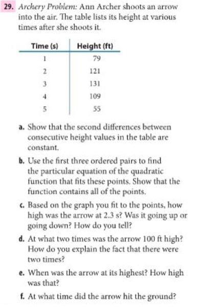Solved 29. Archery Problem: Ann Archer shoots an arrow into | Chegg.com