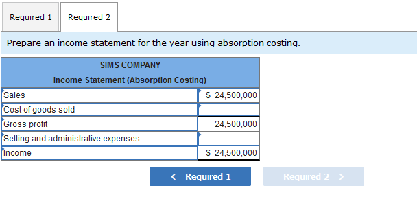 Solved Sims Company began operations on January 1 . Its cost | Chegg.com