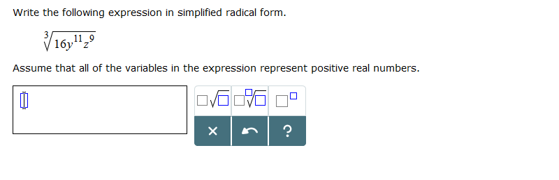 Solved Write the following expression in simplified radical | Chegg.com