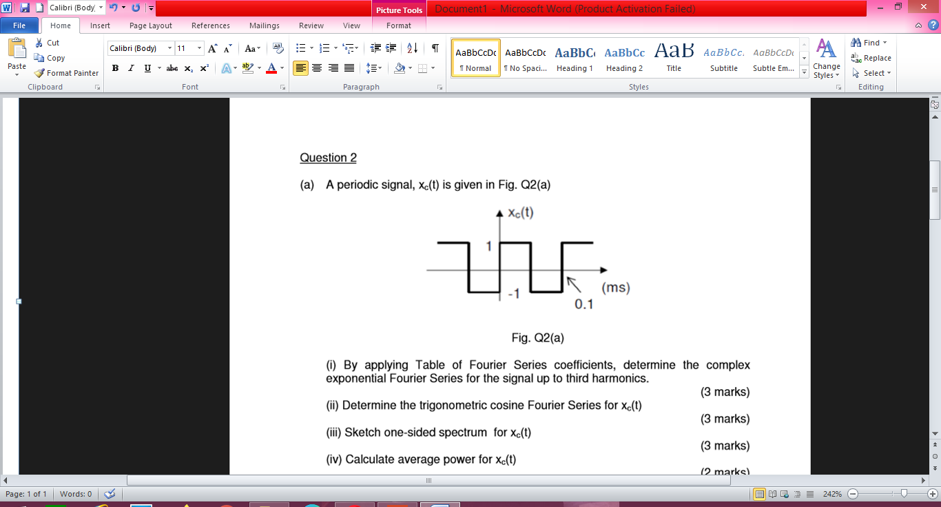 Solved W Calibri (Body -- U= Document1 - Microsoft Word | Chegg.com