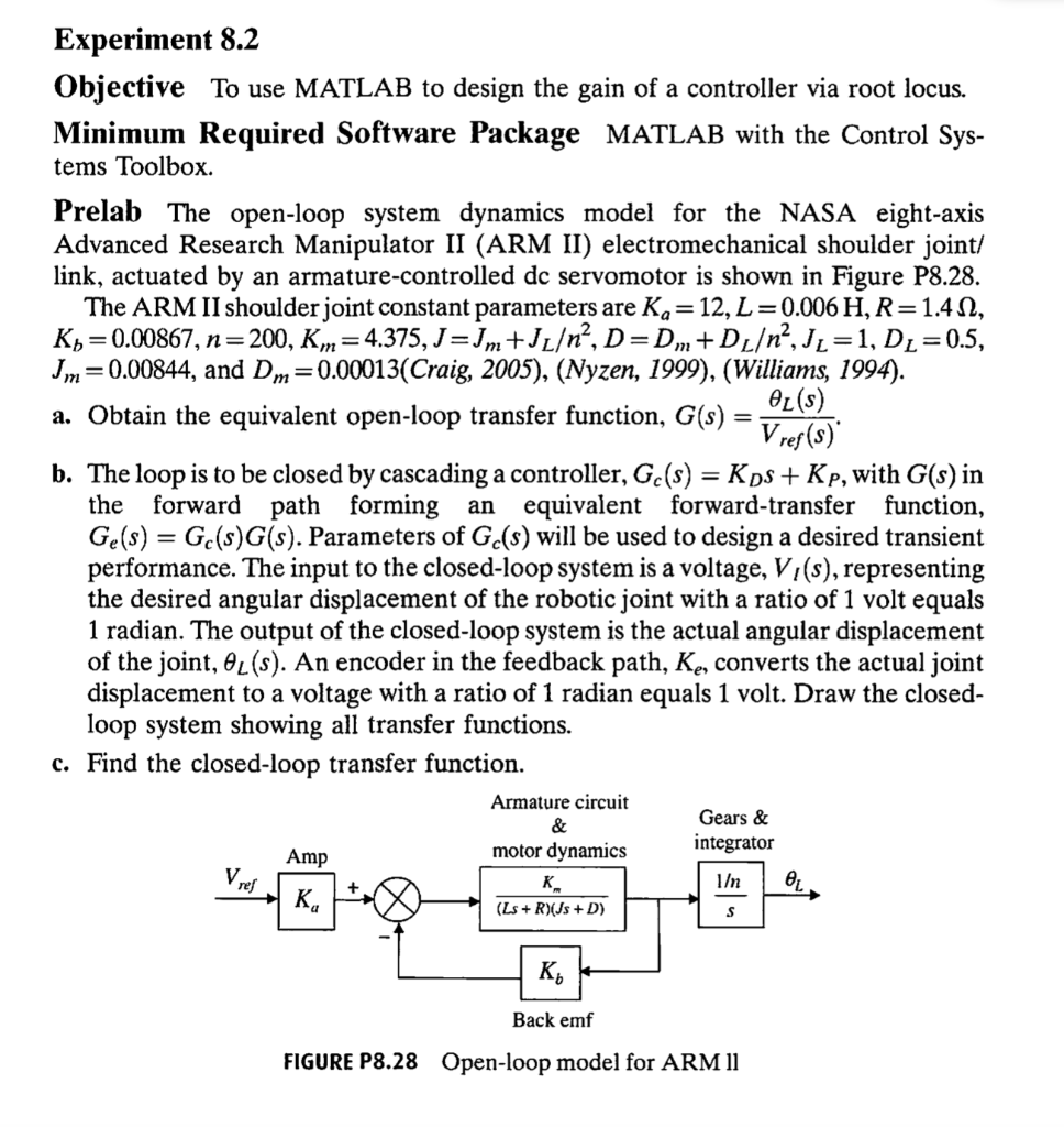 Solved + Experiment 8.2 Objective To use MATLAB to design | Chegg.com