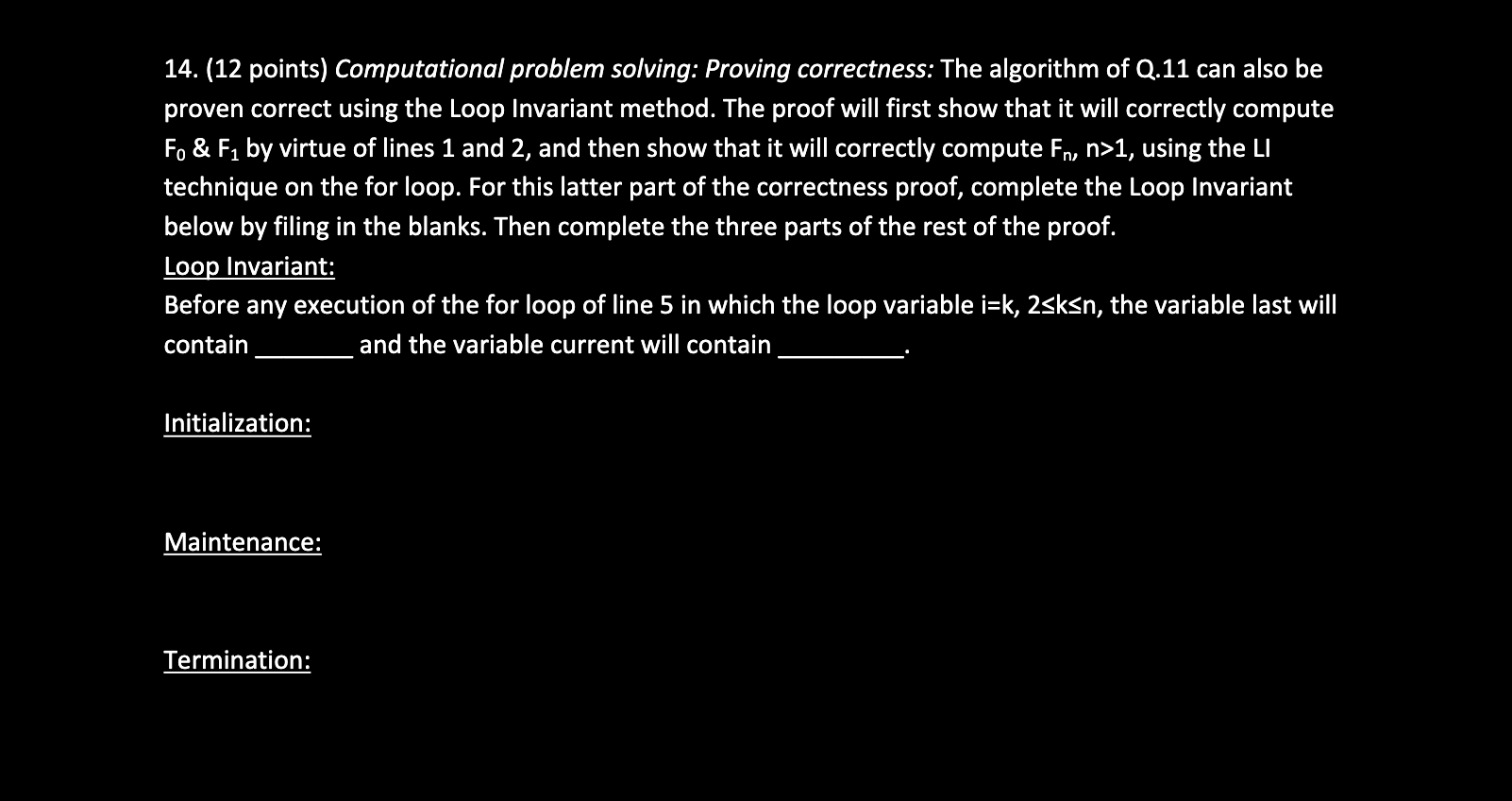 Solved 11. (10 points) Computational problem solving: | Chegg.com