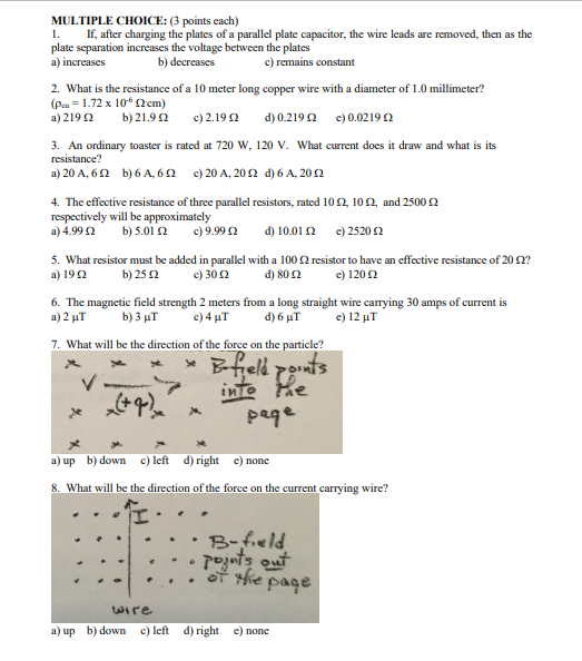 Solved MULTIPLE CHOICE: (3 points each) 1. If, after | Chegg.com