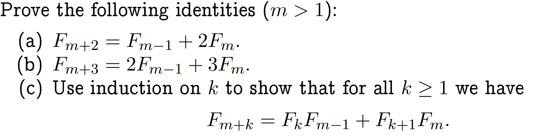 Solved In the following problems, Fm stands for the m-th | Chegg.com
