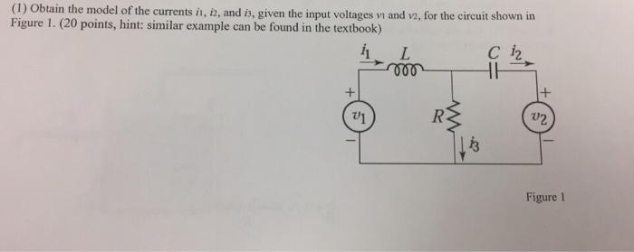 Solved Obtain the model of the currents i1, i2, and i3, | Chegg.com