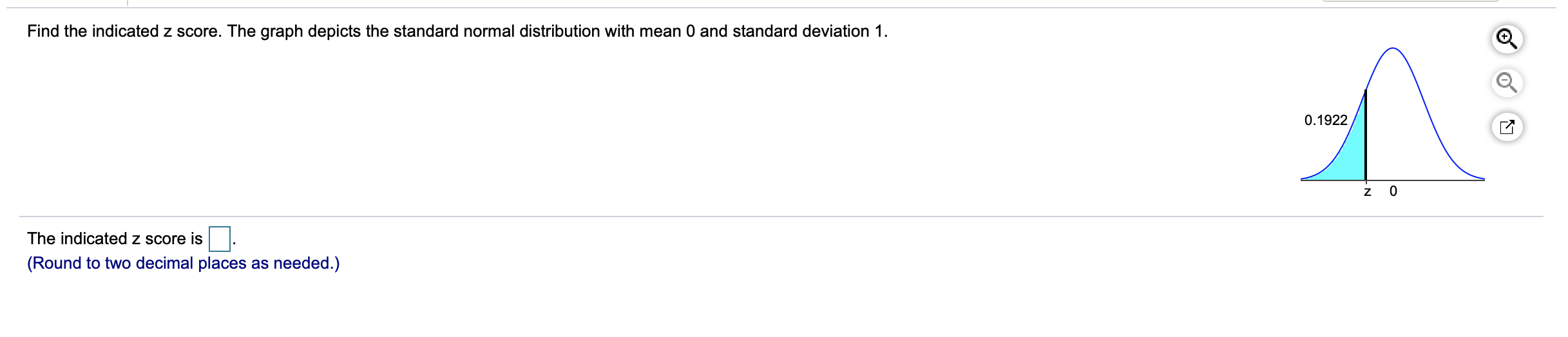 Solved Find the indicated z score. The graph depicts the | Chegg.com