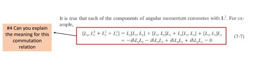 Solved #4 Can you explain the meaning for this commutation | Chegg.com
