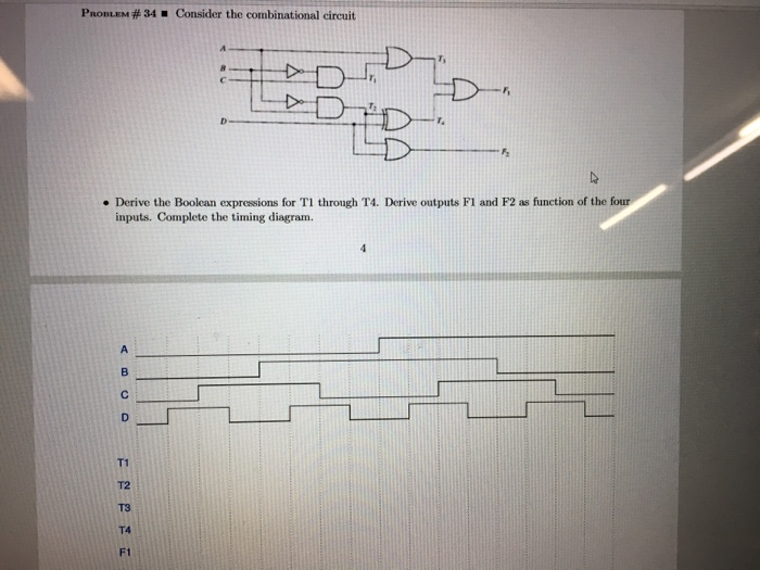 Solved Problem 34 Consider The Combinational Circuit 8754