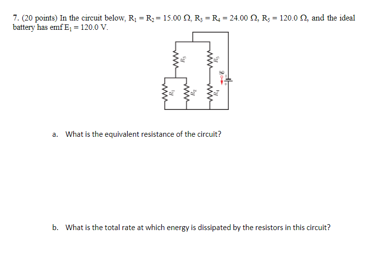 Solved 7. (20 points) In the circuit below, | Chegg.com