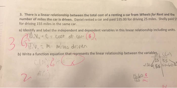 Solved 3. There is a linear relationship between the total | Chegg.com