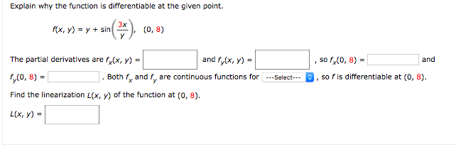 Solved Explain why the function is differentiable at the | Chegg.com