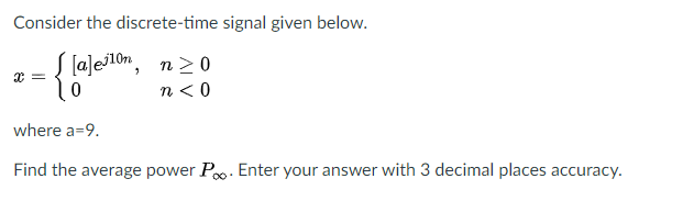 Solved Consider the discrete-time signal given below. S | Chegg.com