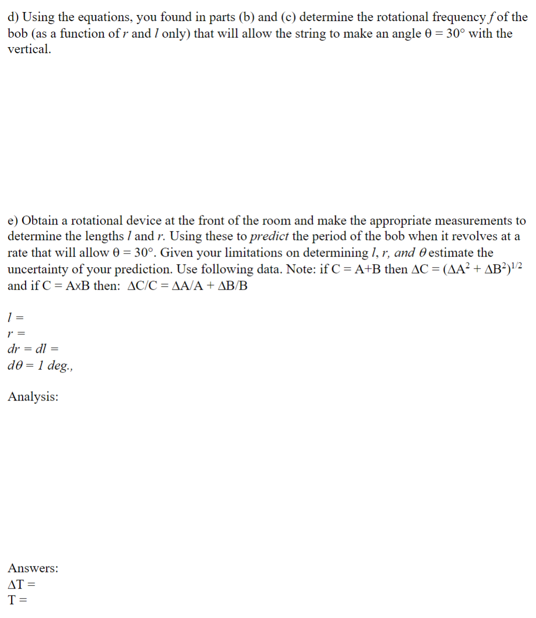 Solved 1. Consider a bob of mass m attached to a rotating | Chegg.com