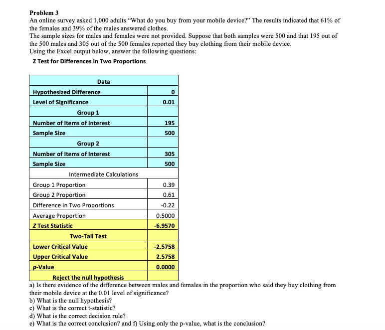 Solved Problem 3 An online survey asked 1,000 adults "What | Chegg.com