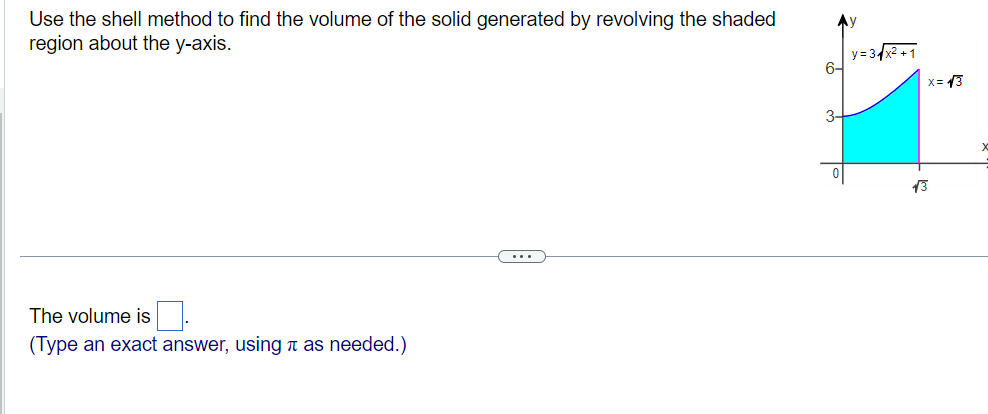 Solved Use the shell method to find the volume of the solid | Chegg.com