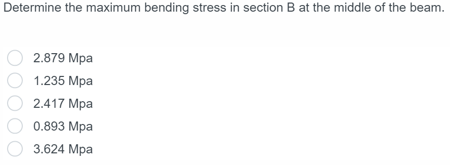 Solved A rectangular beam with a width of a=125 mm and a | Chegg.com