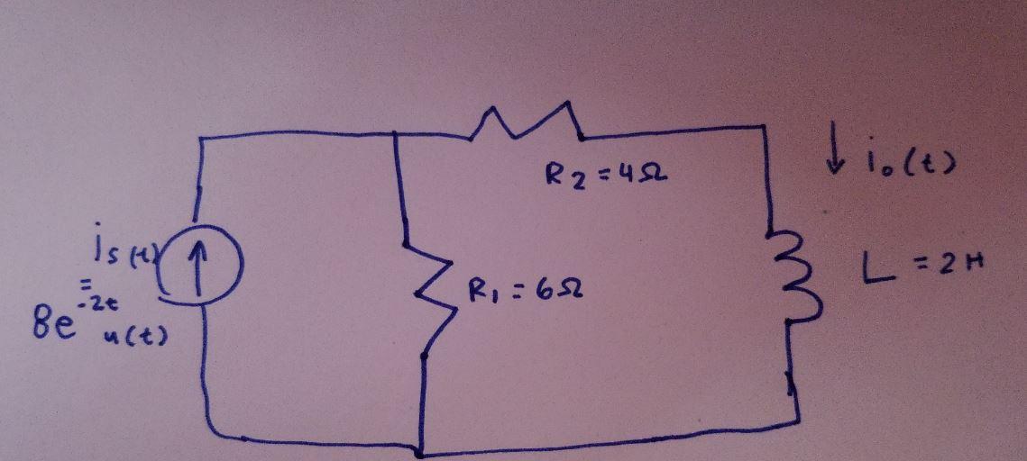 Solved find current io(t) through laplace transform. initial | Chegg.com