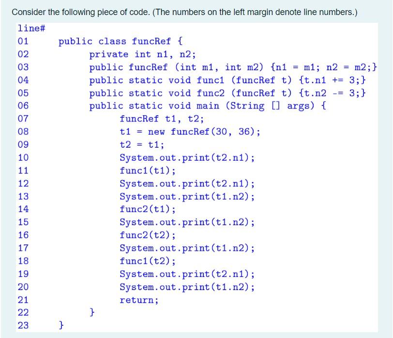Solved Consider the following piece of code. (The numbers on | Chegg.com