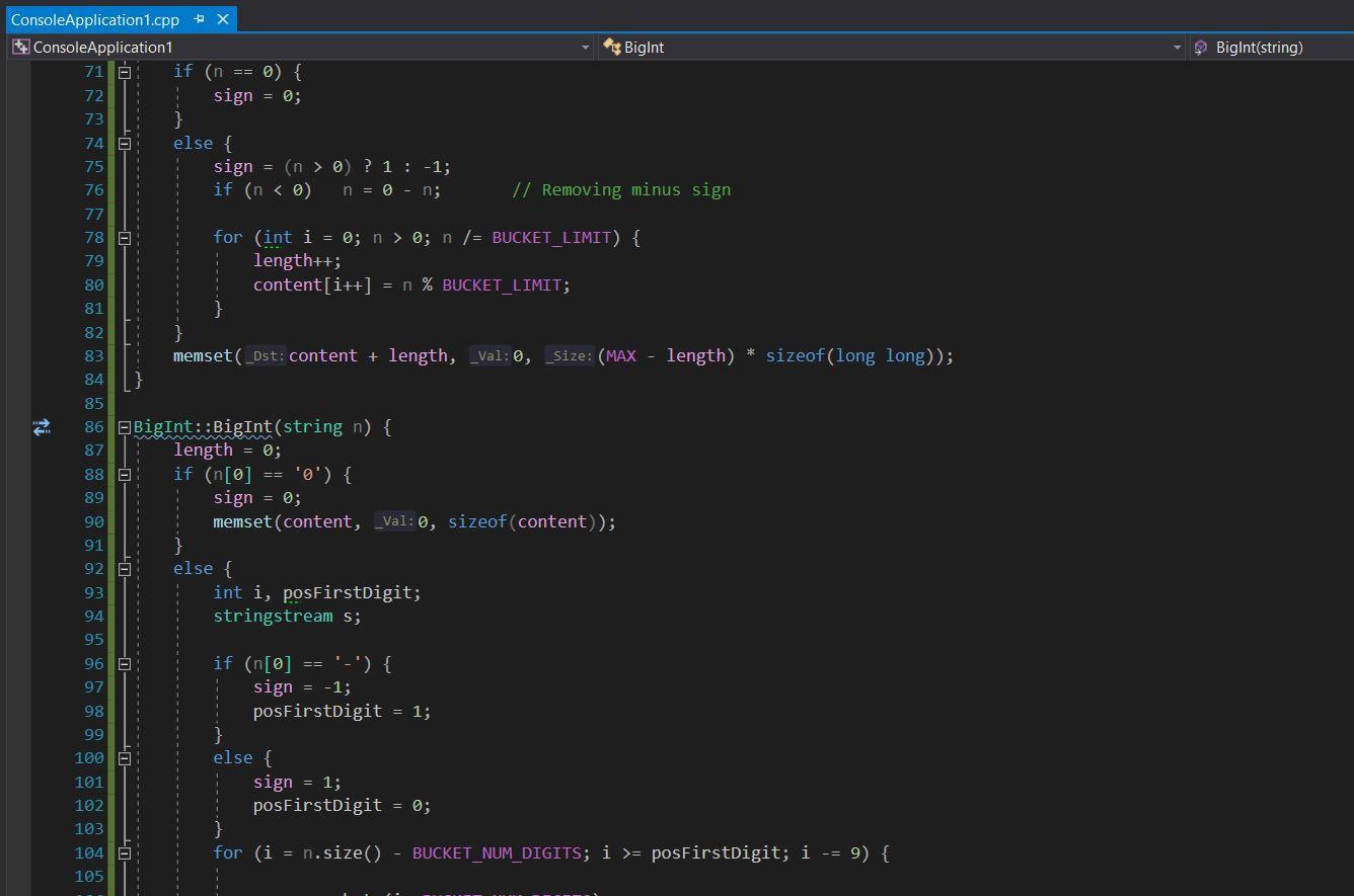 Solved I had asked previously for a BigInt C++ code | Chegg.com