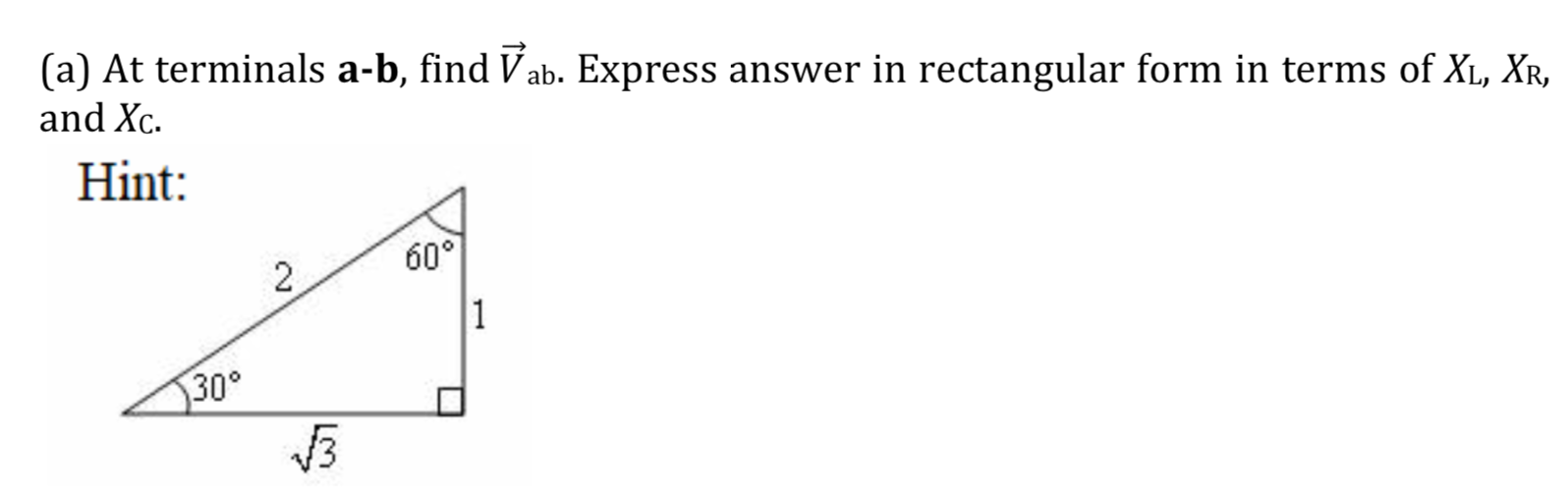 Solved For the circuit, XL, XR, and Xc are constants. Solve | Chegg.com