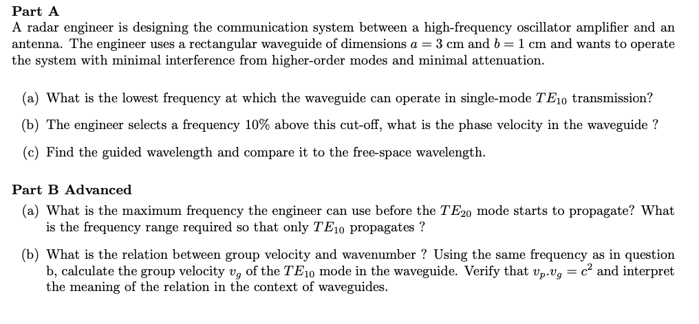 Solved Part B ﻿Advanced(a) ﻿What is ﻿the maximum frequency | Chegg.com