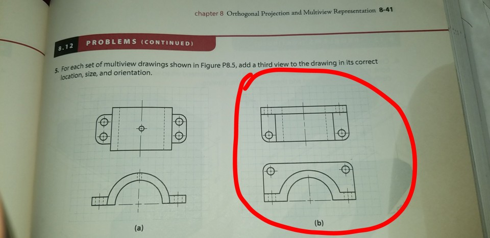 Solved hapter 8 Orthogonal Projection and Multiview | Chegg.com