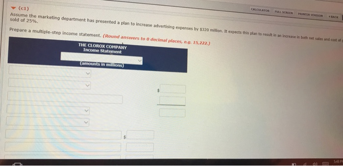 Solved CALCULATOR FULL SCREEN PRINTER Exercise 5-9 (Part | Chegg.com
