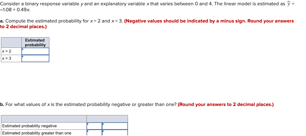 Solved Consider a binary response variable y and an | Chegg.com