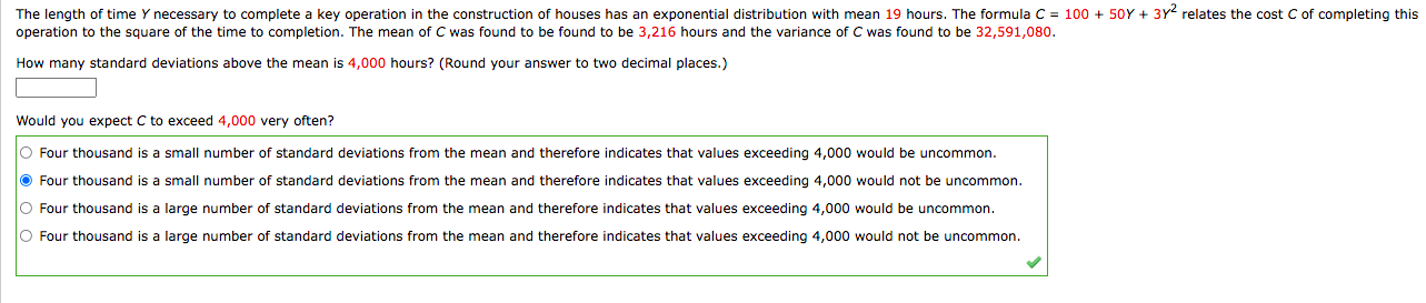 Solved The length of time y necessary to complete a key | Chegg.com