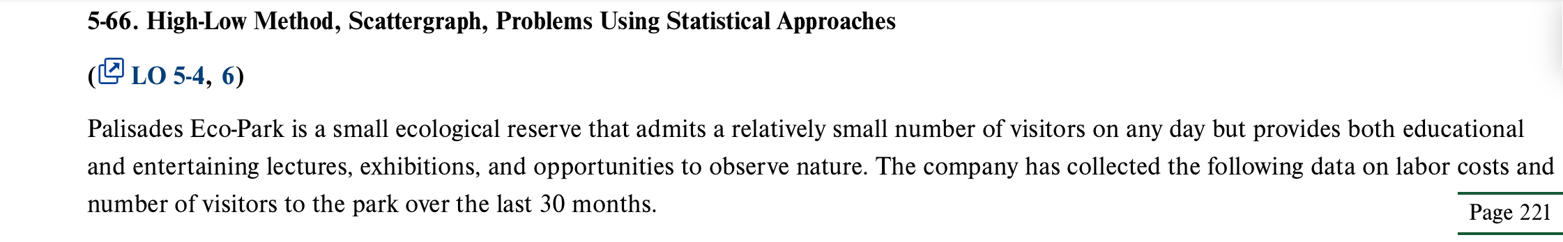 5-66. High-Low Method, Scattergraph, Problems Using | Chegg.com