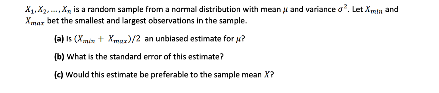 Solved X1, X2, ..., Xn is a random sample from a normal | Chegg.com